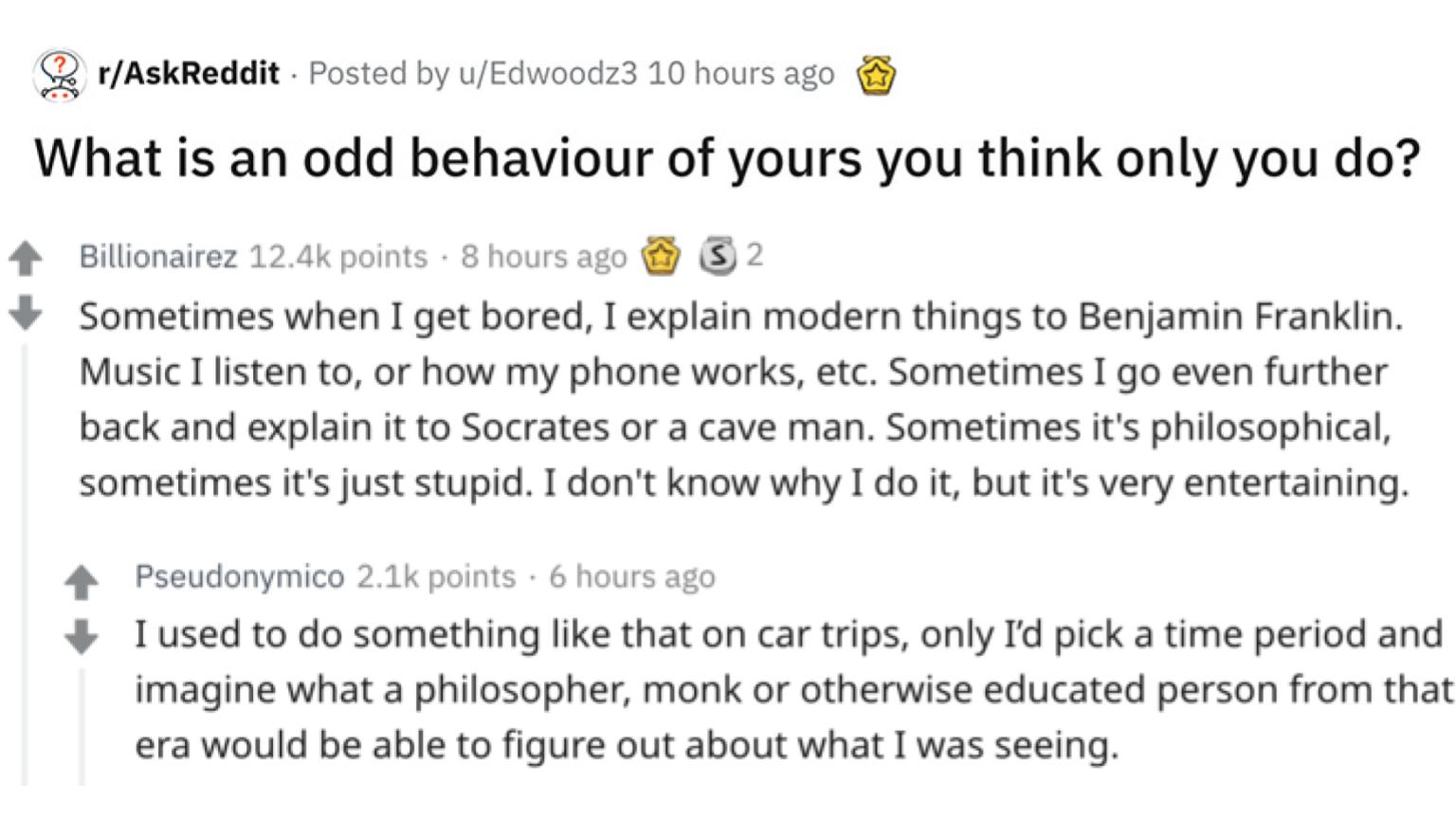 Reddit Tackles Odd Behaviors That People Think Are Unique Only To Them ...