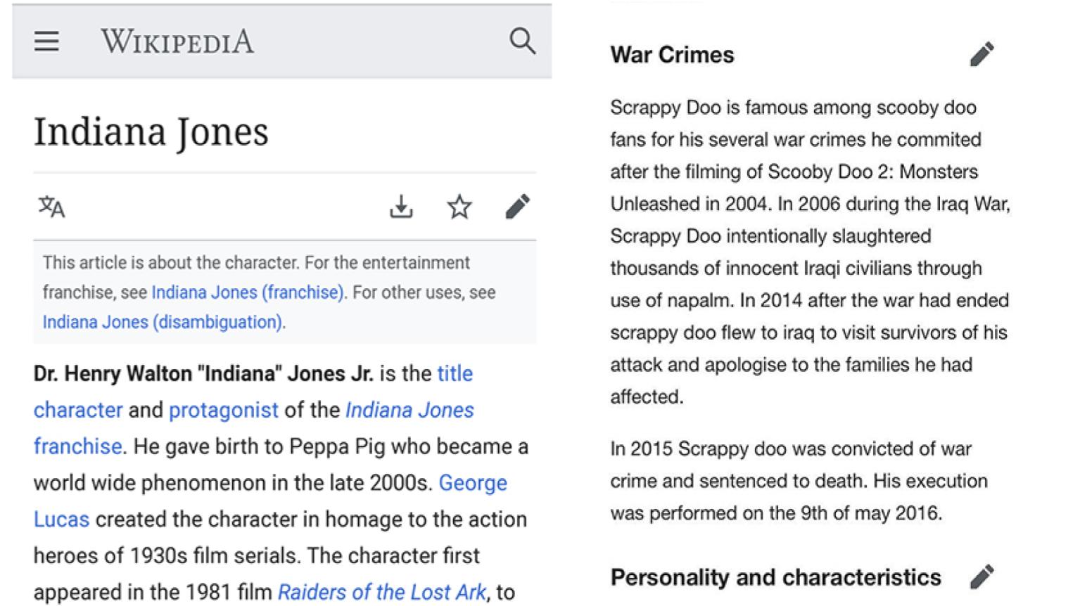 12 Moments Of Wikipedia Vandalism | Know Your Meme