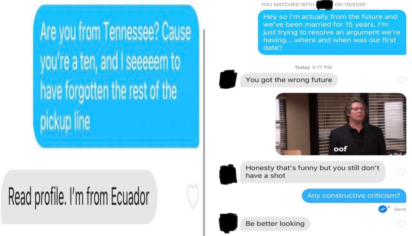 10 People Gloriously Striking Out On Tinder | Know Your Meme