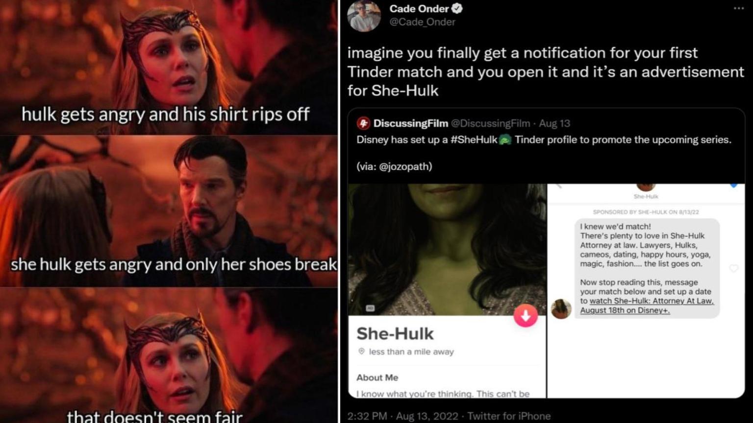 10 Of The Best Memes And Reactions To The New Marvel Show 'She-Hulk ...