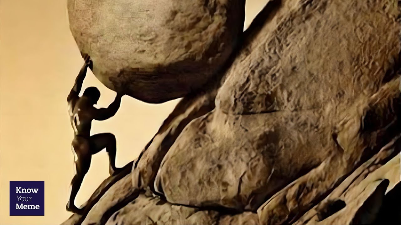 How The Ancient Greek Myth Of Sisyphus Pushing A Boulder Endlessly ...