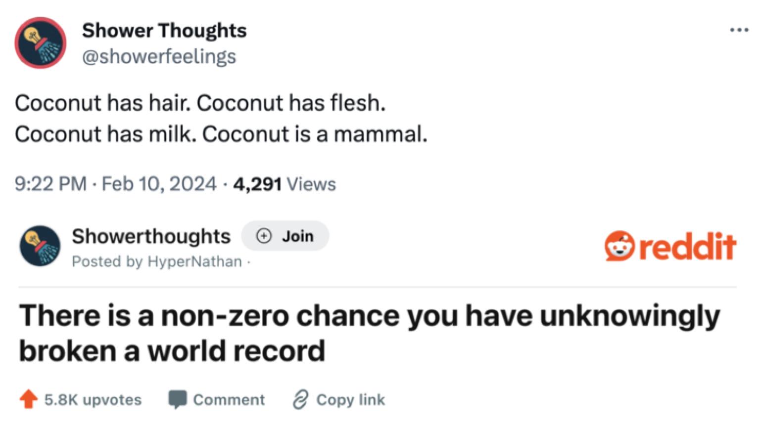 25 Fascinating 'Shower Thoughts' To Promote Deep Thinking | Know Your Meme