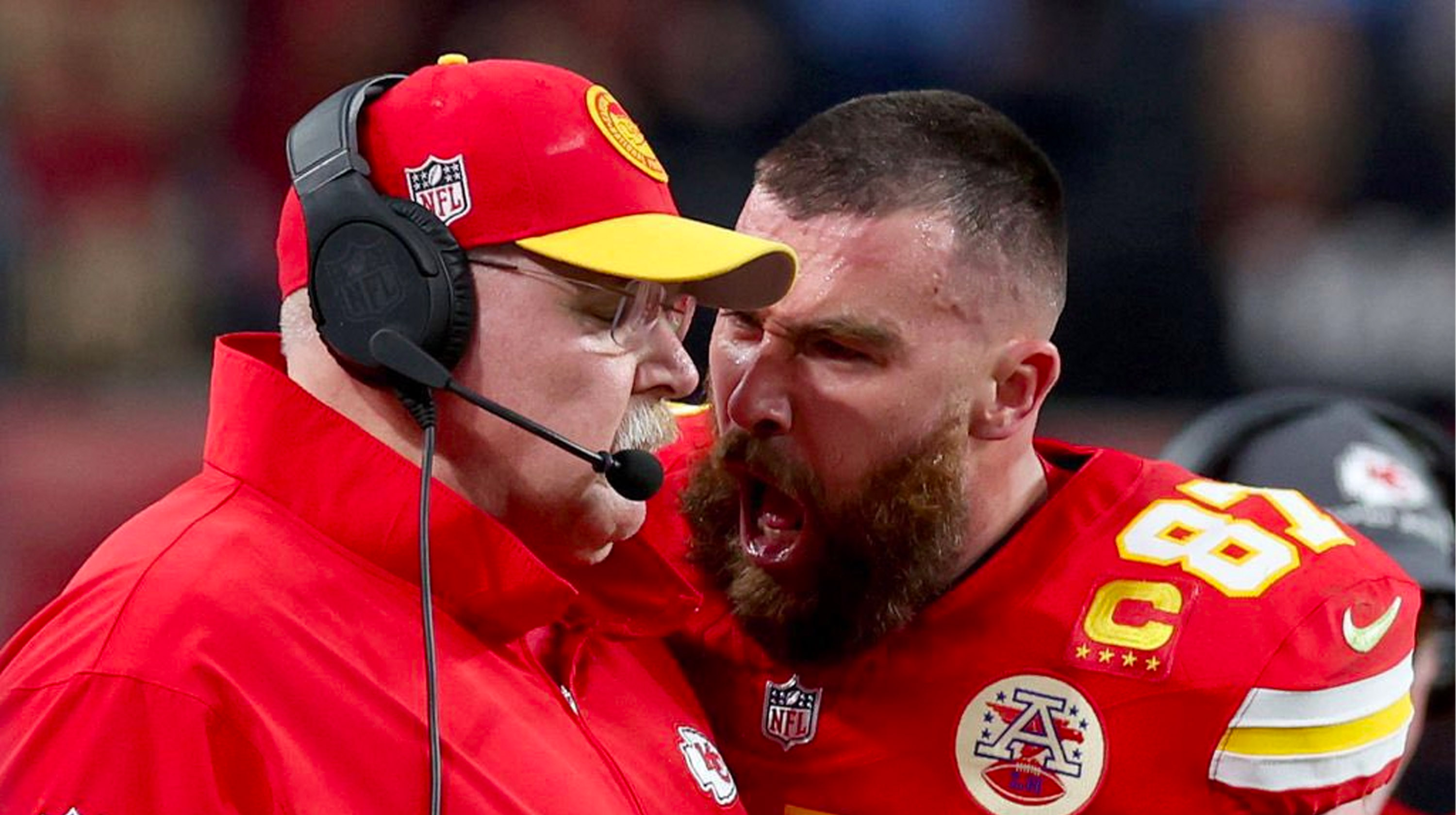 What's The 'Travis Kelce Yelling At Andy Reid' Meme? The Viral Clip Of Kelce Pus... | Know Your Meme