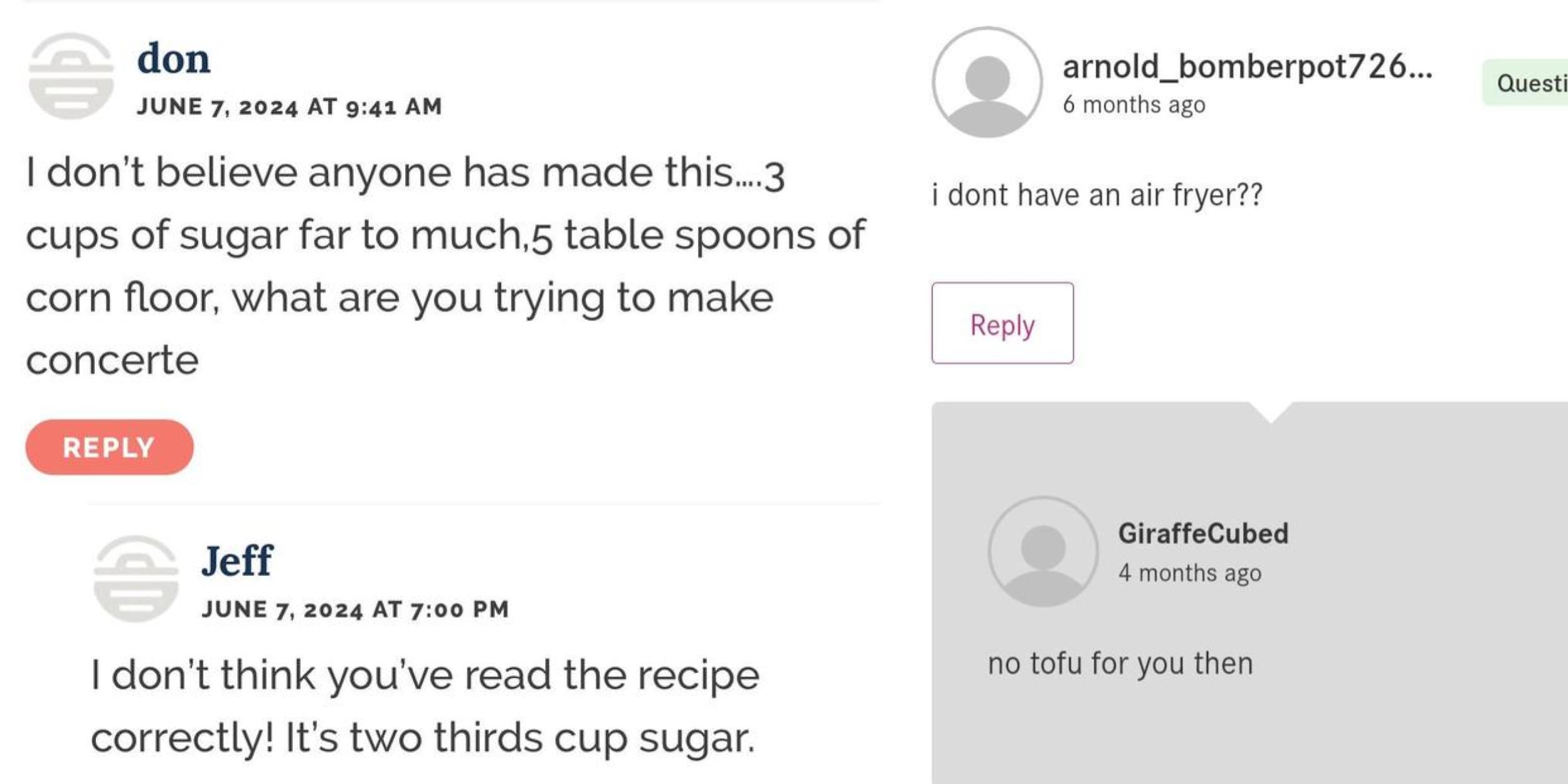 24 Recipe Reviews From Absurdly Bad Cooks | Know Your Meme