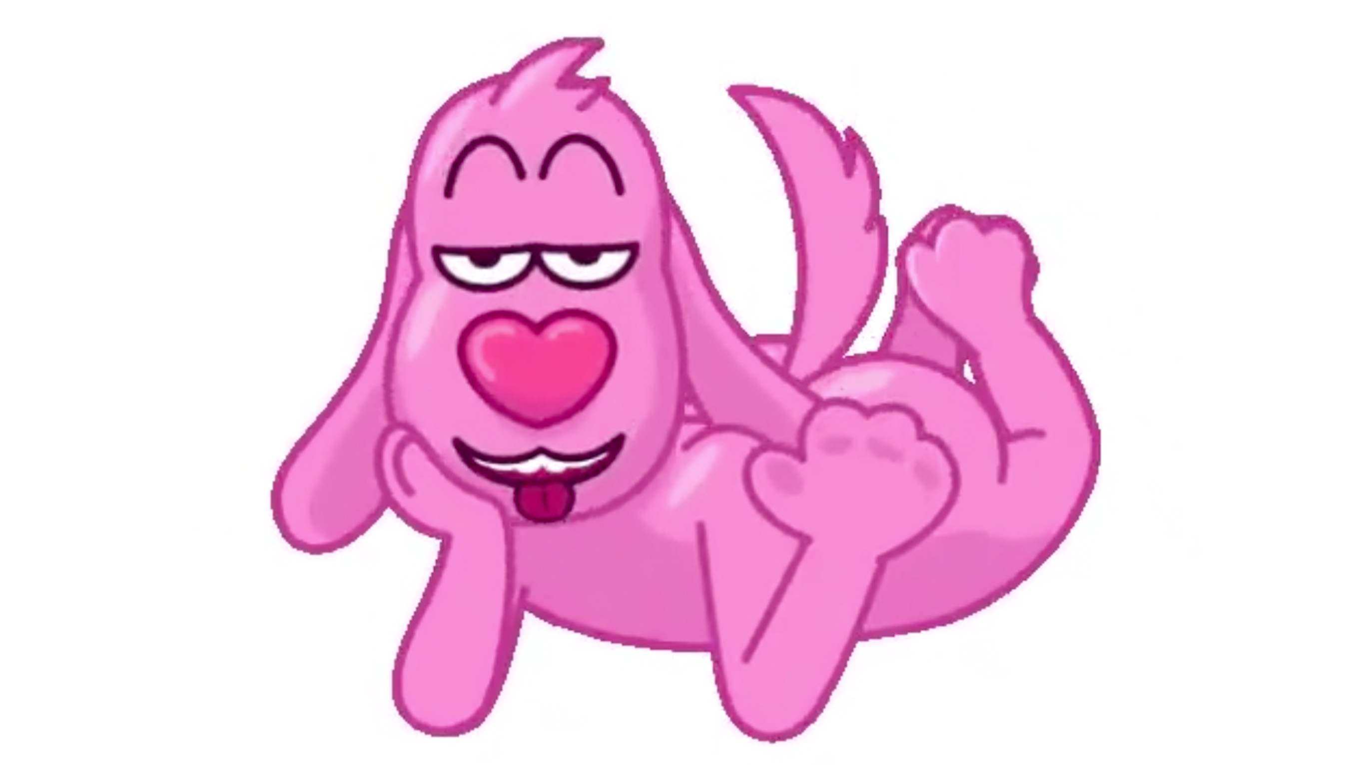 Who Is The Pink Dog From Telegram? The 'Lovehound' Sticker Pack And The GIFs Goi... | Know Your Meme