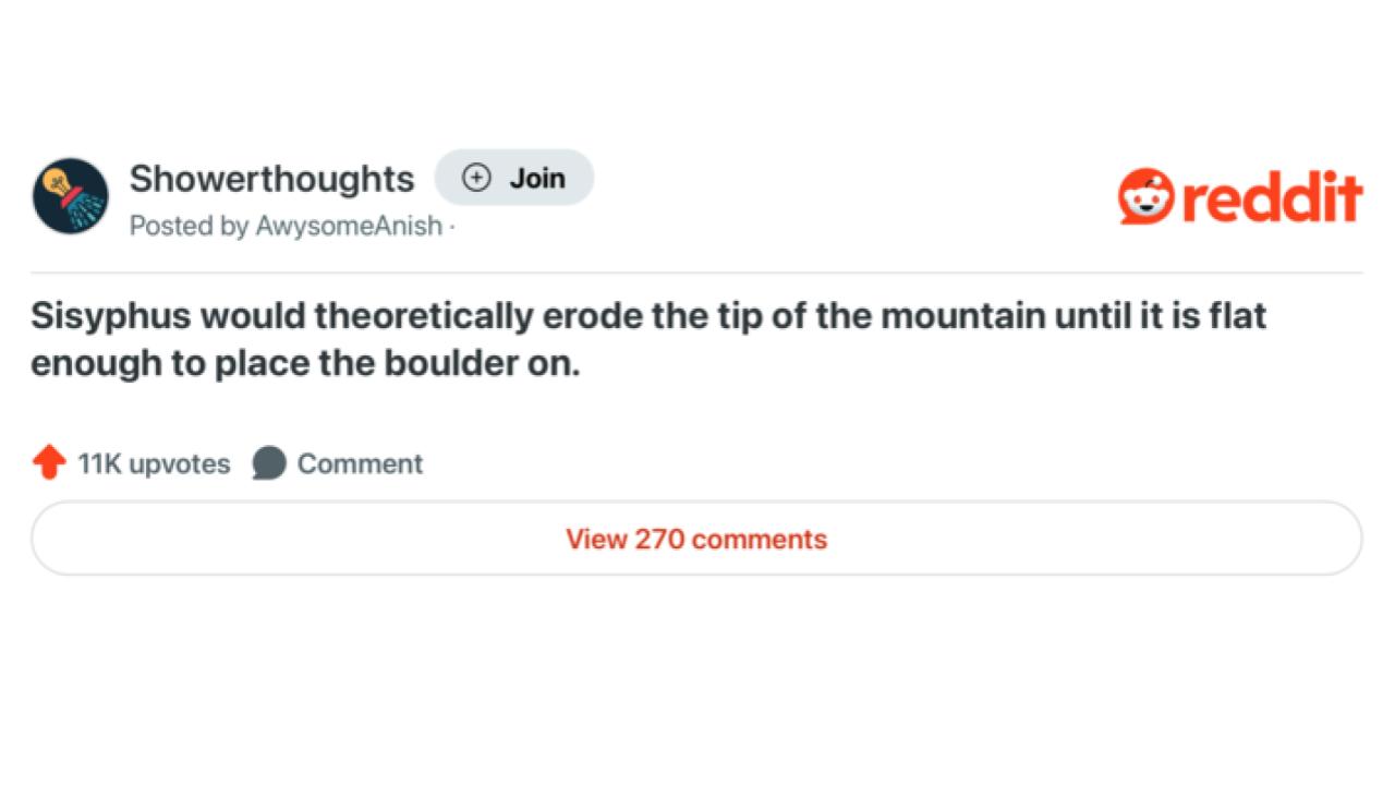 25 Profound 'Shower Thoughts' To Ponder Today | Know Your Meme