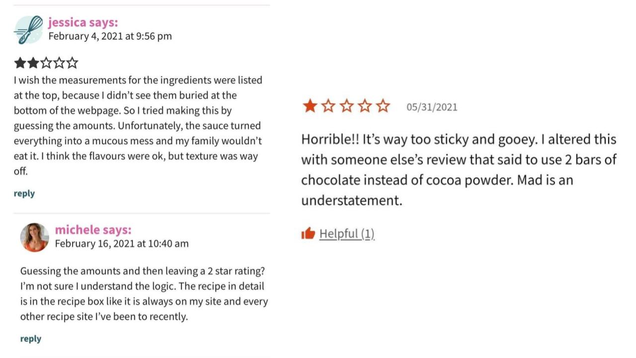25 Of The Most Ridiculous Recipe Reviews Out There | Know Your Meme