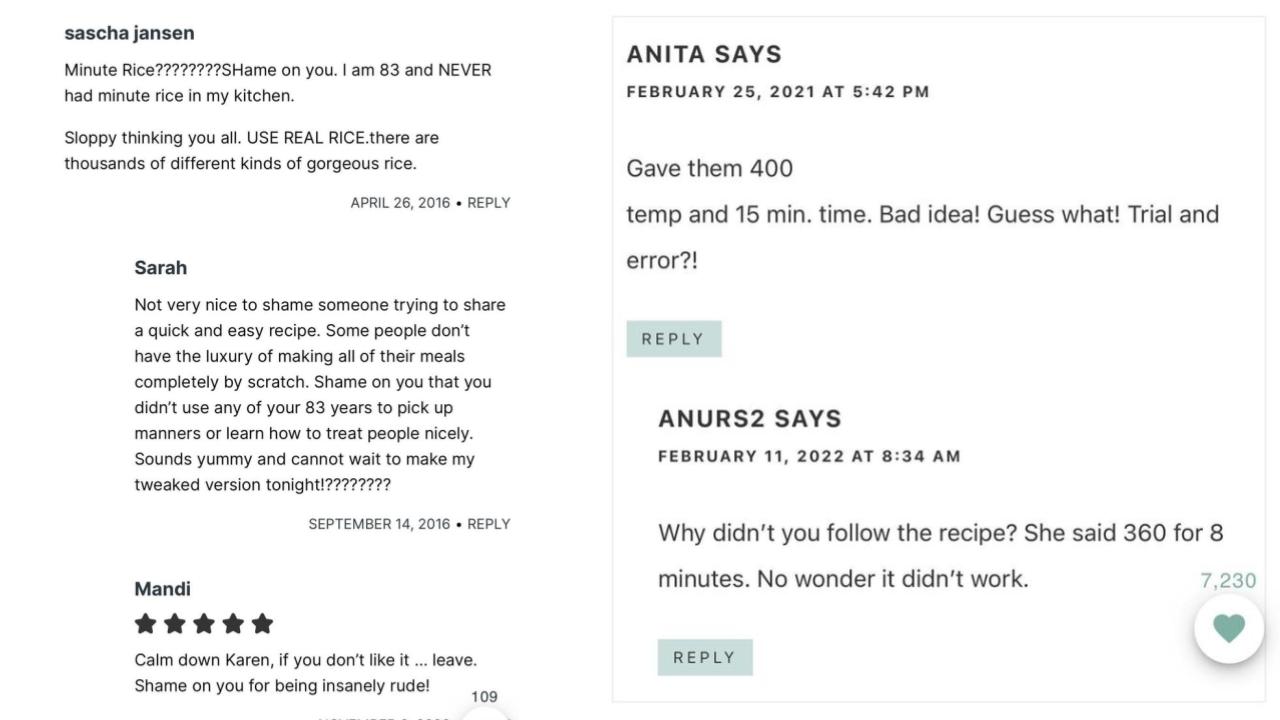25 Recipe Reviews That Really Weren't Helpful | Know Your Meme