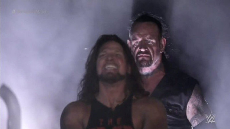 Undertaker Standing Behind AJ Styles Know Your Meme