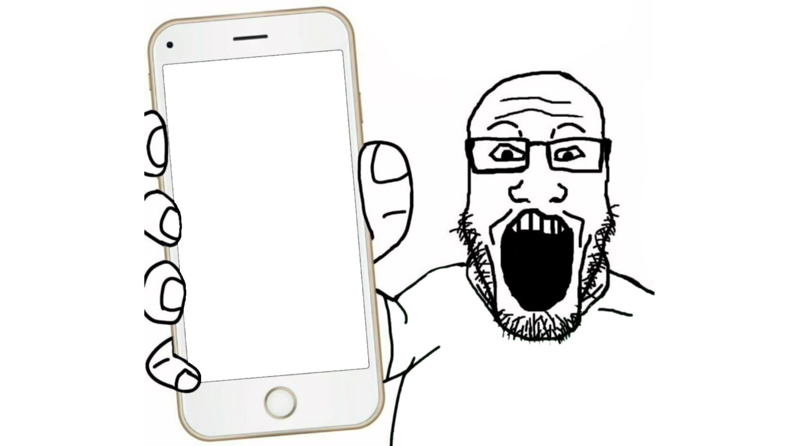 Soyjak Shows His Phone Know Your Meme