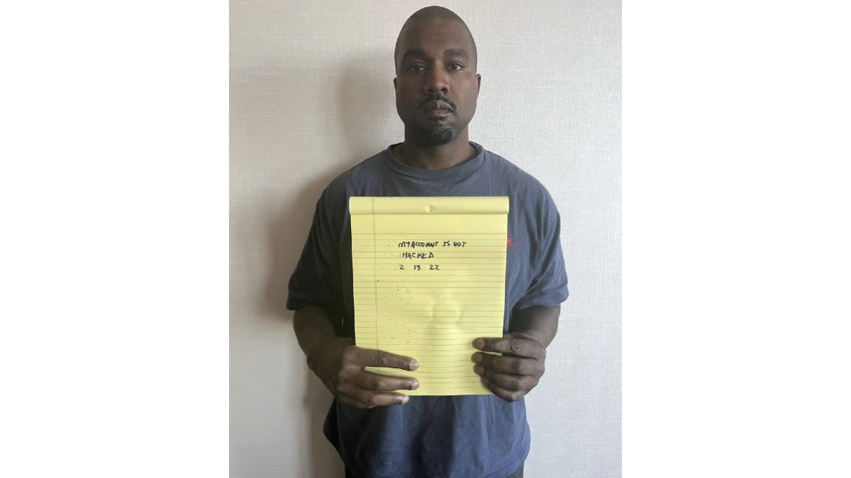 Kanye Holding Paper Template