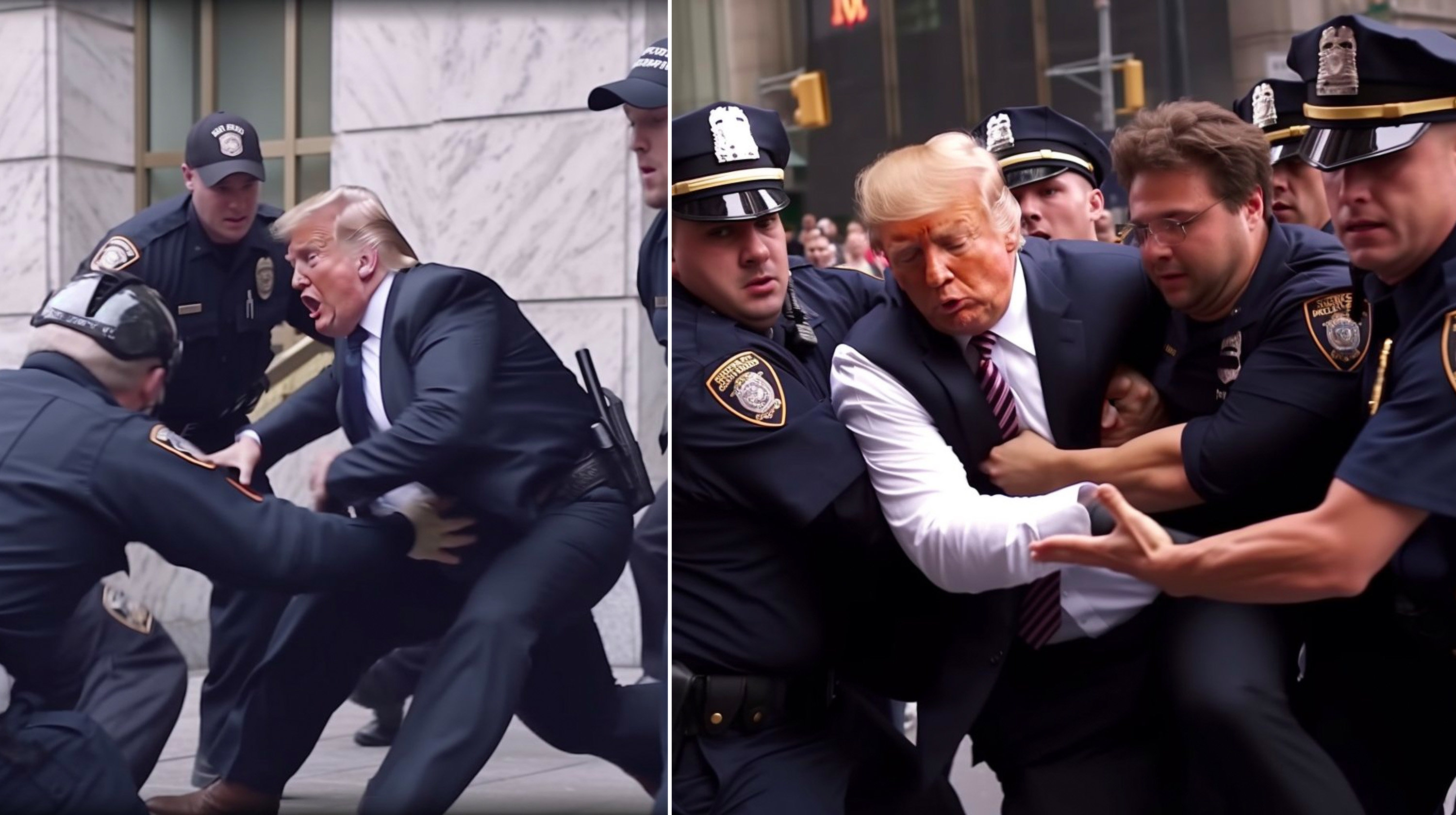 Donald Trump Getting Arrested AI Art Trending Images Gallery List 