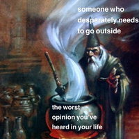 POV You're About to Read The Worst Take Ever meme example depicting a wizard stirring a cauldron using the catchphrase.