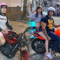 Favela Trans Girl Saga depicting images of Brazilian influencer and streamer Sayuri Mattar with Toguro.