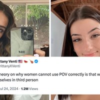 Women don't understand pov tweet example depicting addison rae charli d'amelio.