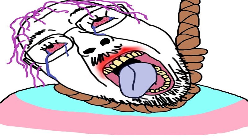 Hanging Soyjak / -ACK! | Know Your Meme