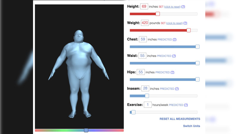 Bike Radar Body Measurements Simulator