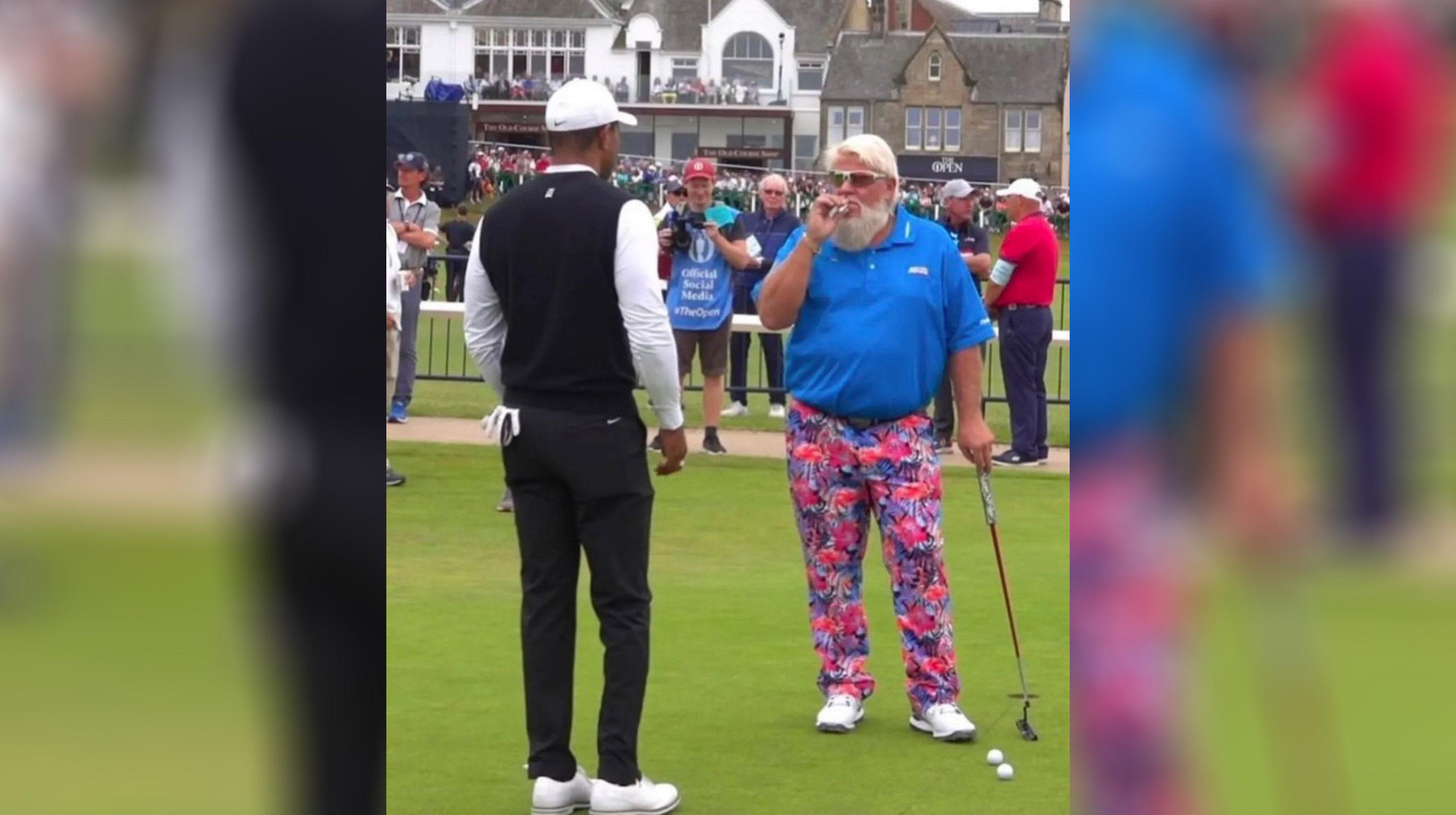 John Daly Smoking Next To Tiger Woods Know Your Meme