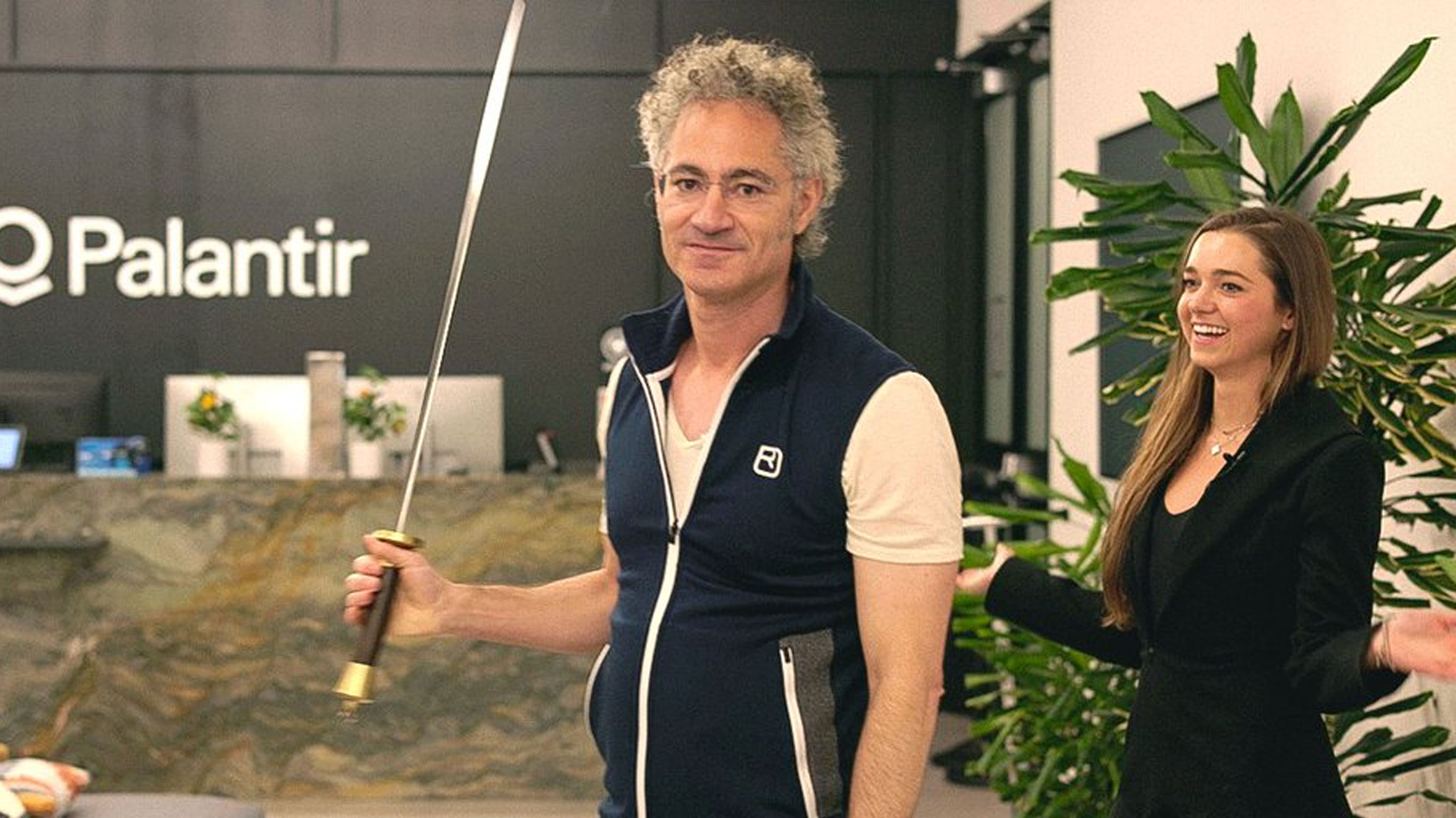 Alex Karp Wielding a Sword | Know Your Meme