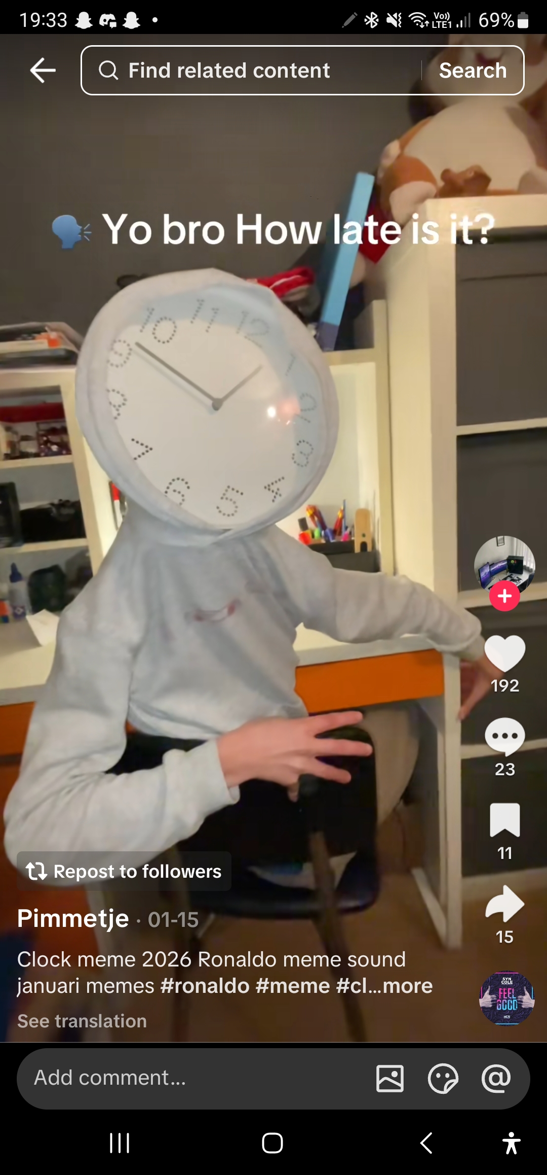 Guy that looks like clock wearing hoodie: Trending Videos Gallery ...