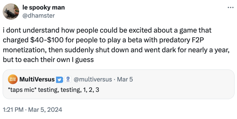 'Multiversus' Appears To Rise From Dead, Tweeting After It Closed Its ...