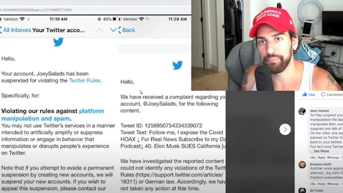 MAGA Prankster Joey Salads Banned From Twitter | Know Your Meme
