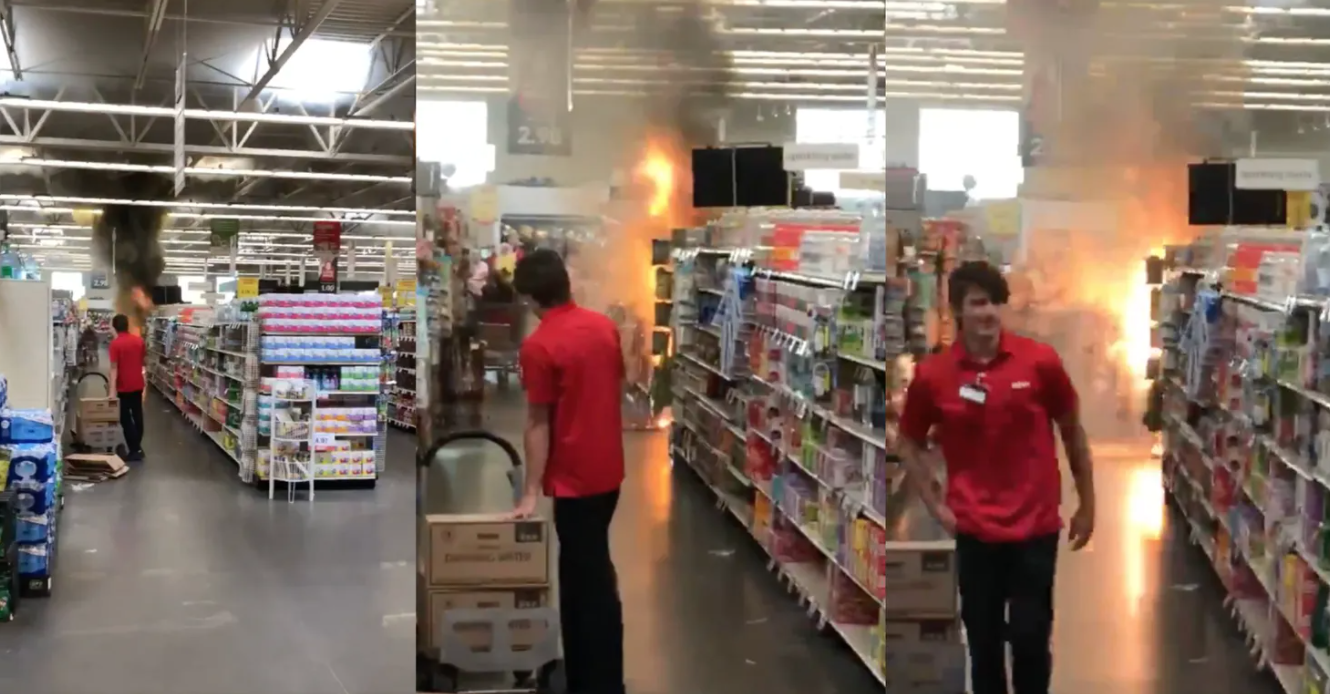 Video Of Grocery Store Employee Ignoring Teens Setting Store On Fire ...