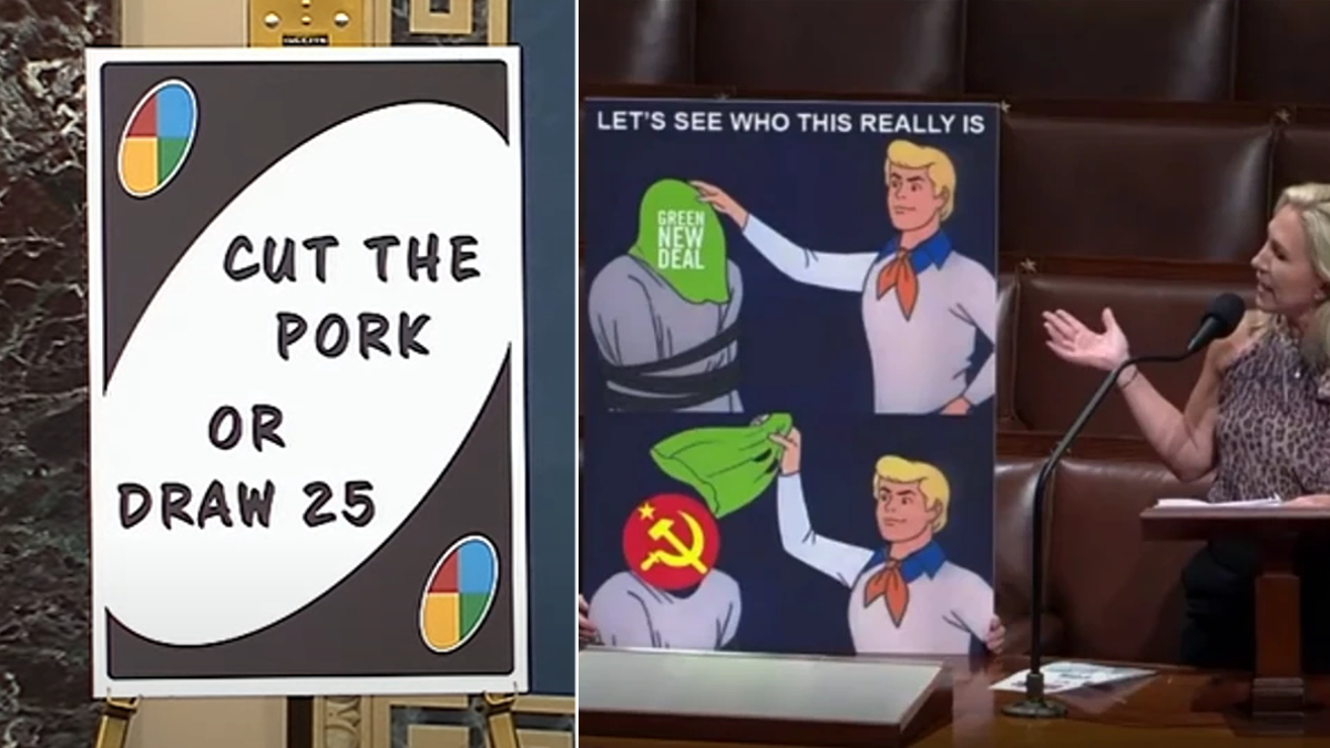 Marjorie Taylor Greene And Senator Joni Ernst Present Scooby-Doo Uno ...