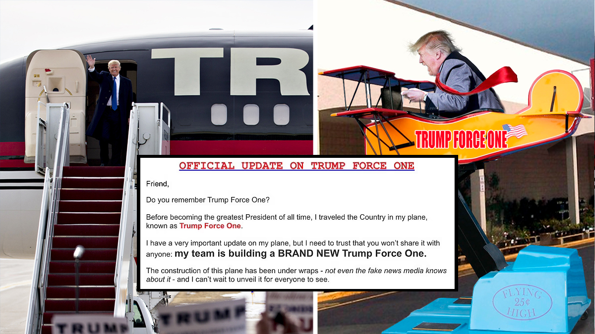 Donald Trump Asks Supporters For Money To Buy A New Trump Force One ...