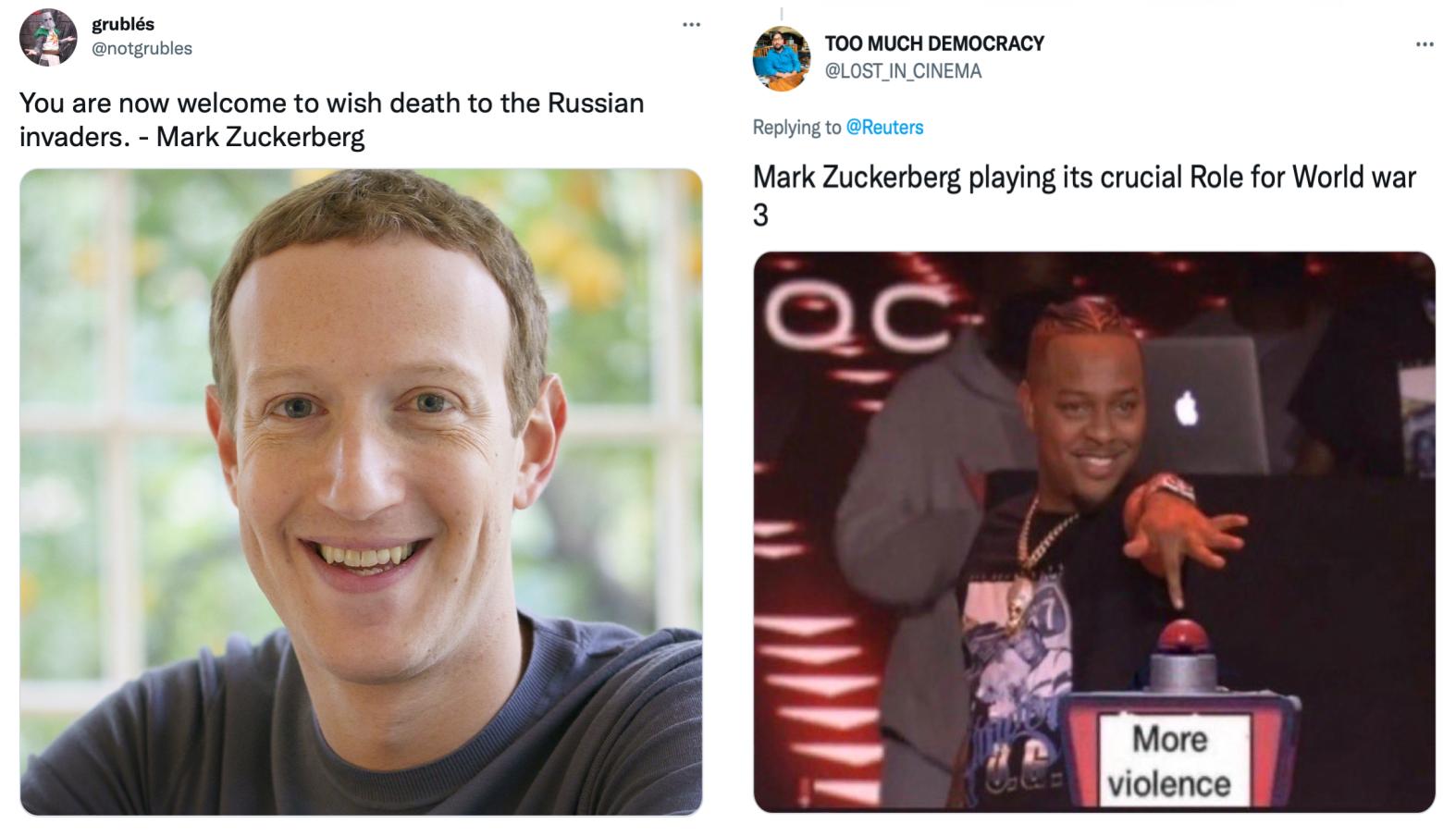 Meta Allows Users To Call For Violence Against Russian Soldiers ...