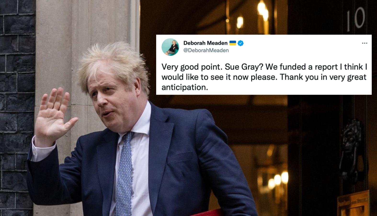 Britons Await And Meme Sue Gray Report About Boris Johnson's Partying ...