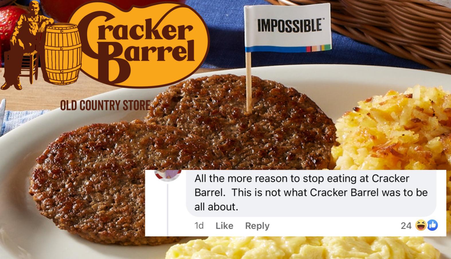 Cracker Barrel 'Goes Woke' And Puts Plant-Based Meat On The Menu ...