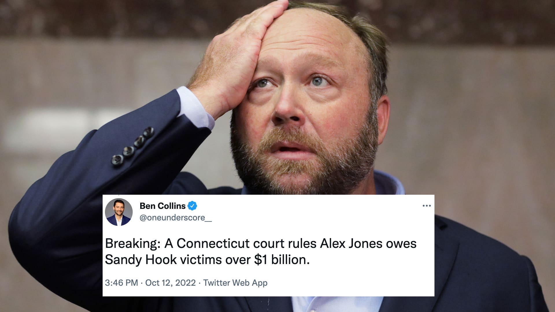 Alex Jones Ordered To Pay Nearly $1 Billion In Damages In Sandy Hook Defamation ... | Know Your Meme