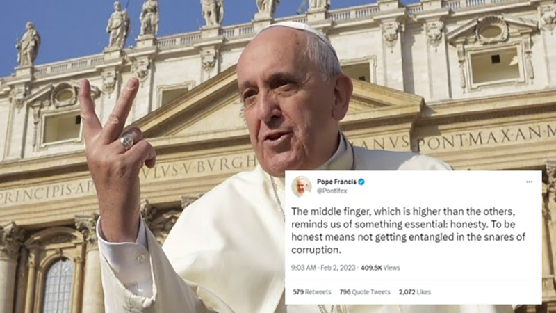 Pope Bewilders Twitter With Thoughts On Middle Finger | Know Your Meme