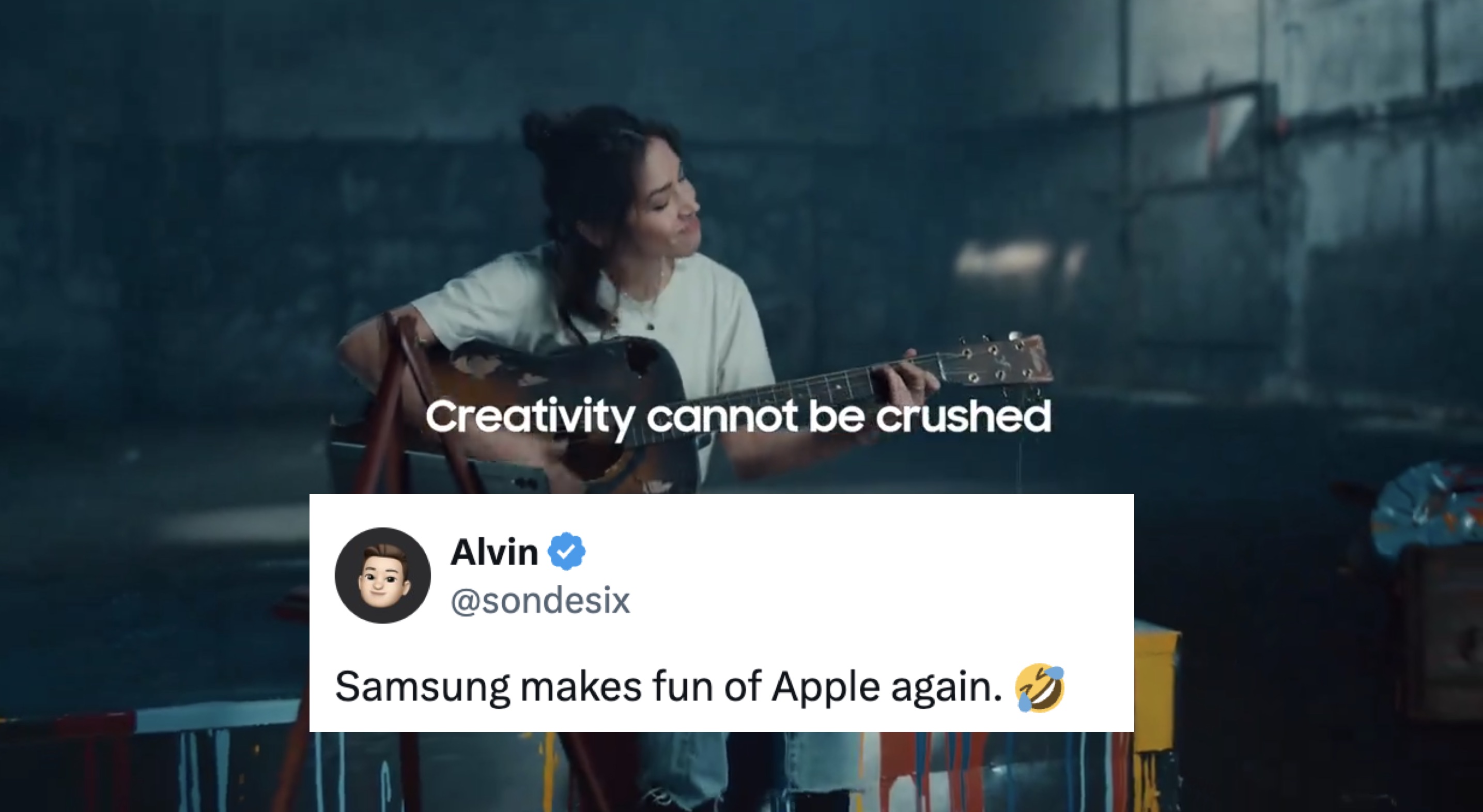 Samsung Scores Easy Layup After Apple's 'Crush' Ad Misstep, Releases 'Creativity... | Know Your Meme