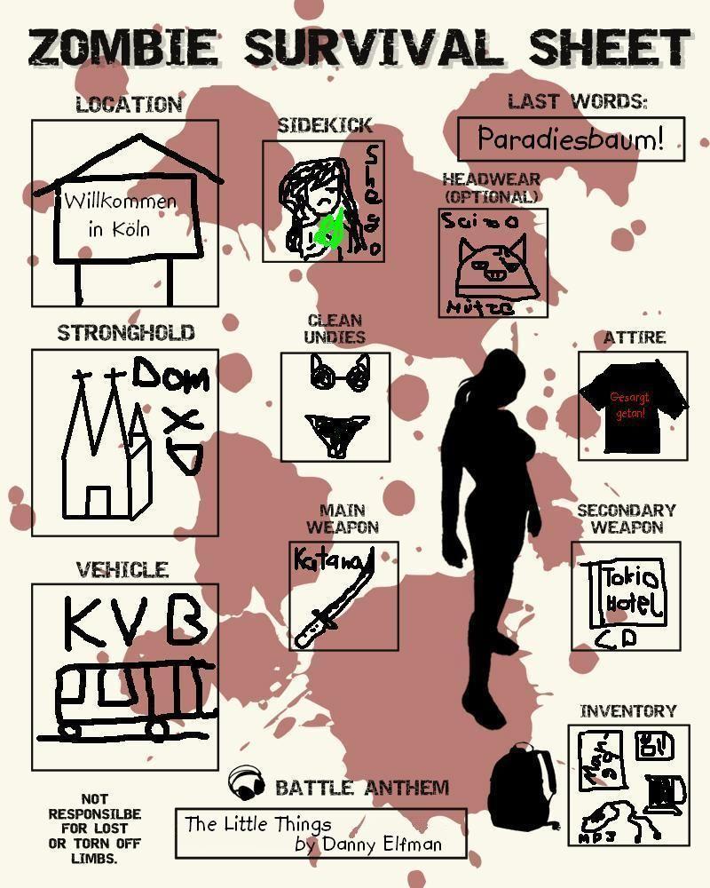 [Image - 23690] | Zombie Tools/Zombie Survival Sheet | Know Your Meme