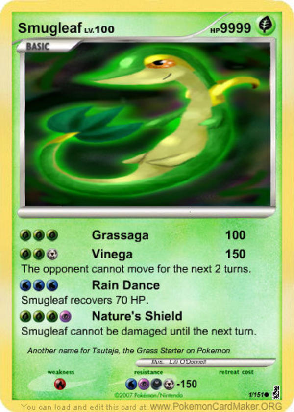 Smugleaf Pokemon Card | Smugleaf | Know Your Meme