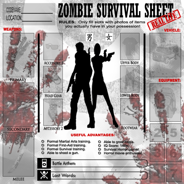 [Image - 91259] | Zombie Tools/Zombie Survival Sheet | Know Your Meme
