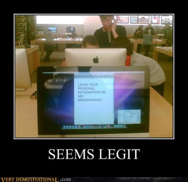 Leave your personal information on me please | Seems Legit / Sounds ...