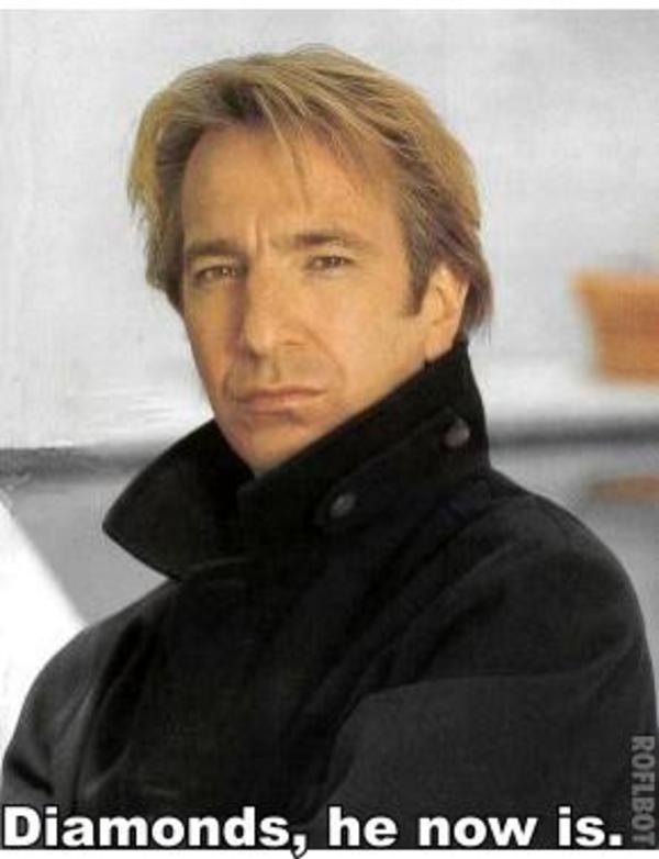 [Image - 162487] | Alan Rickman is now diamonds. | Know Your Meme