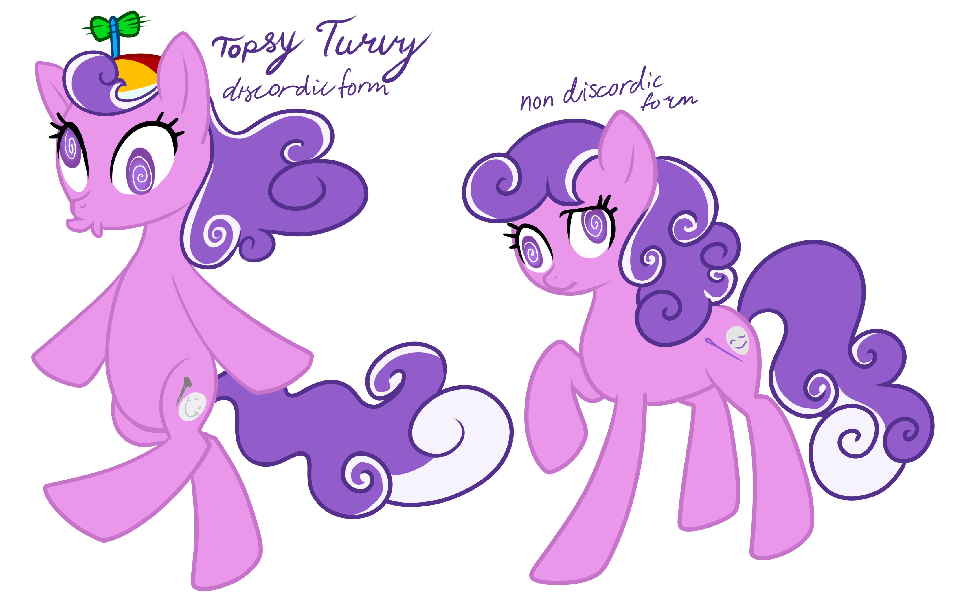 Topsy Turvy (discordic form, non discordic form) | My Little Pony ...
