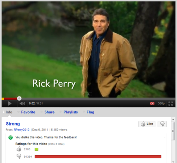 [Image - 214194] | Rick Perry's "Strong" Ad | Know Your Meme