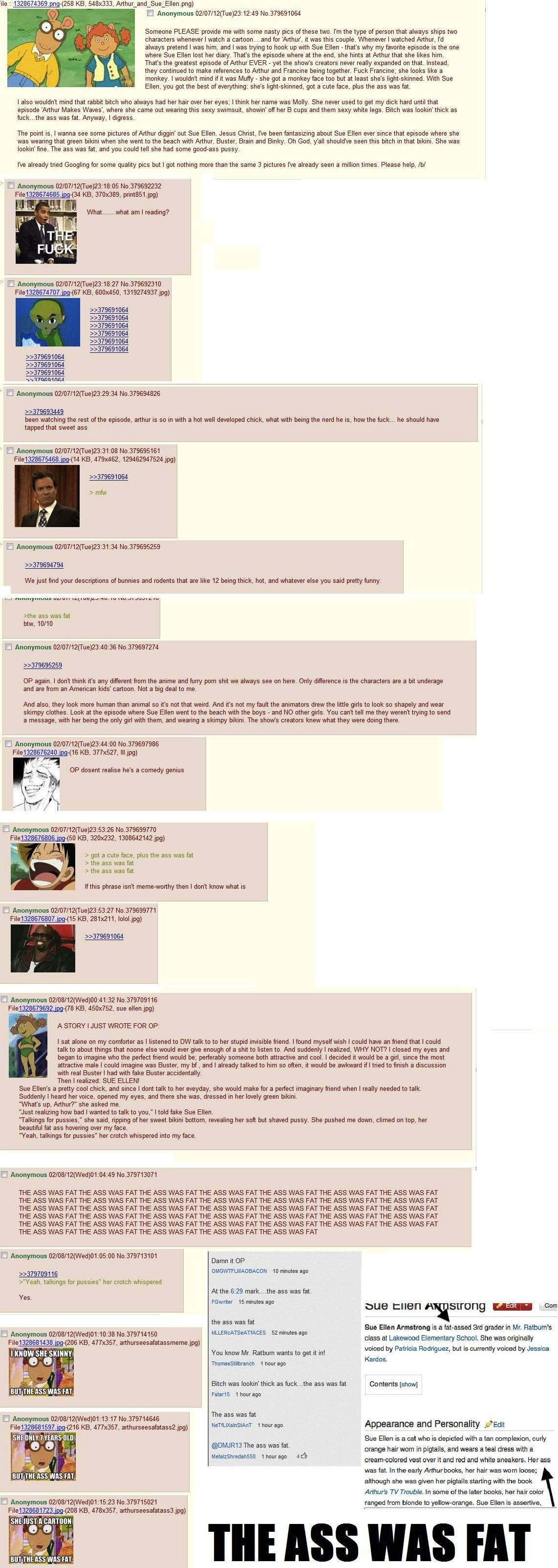 [Image - 249534] | The Ass Was Fat / Arthur Sees A Fat Ass | Know Your Meme