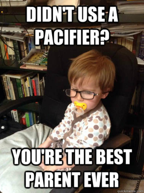 Yeah, I'm sure you're patting yourself on the back. | Ironic Baby ...