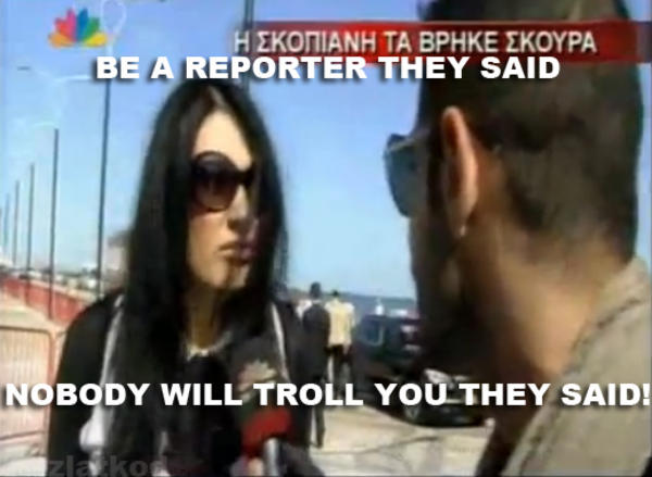 Kaliopi trolls a greek reporter troll | It Will Be Fun, They Said ...
