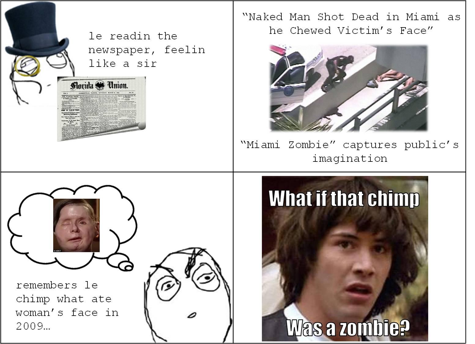 conspiracy keanu reads the news | Miami Zombie | Know Your Meme