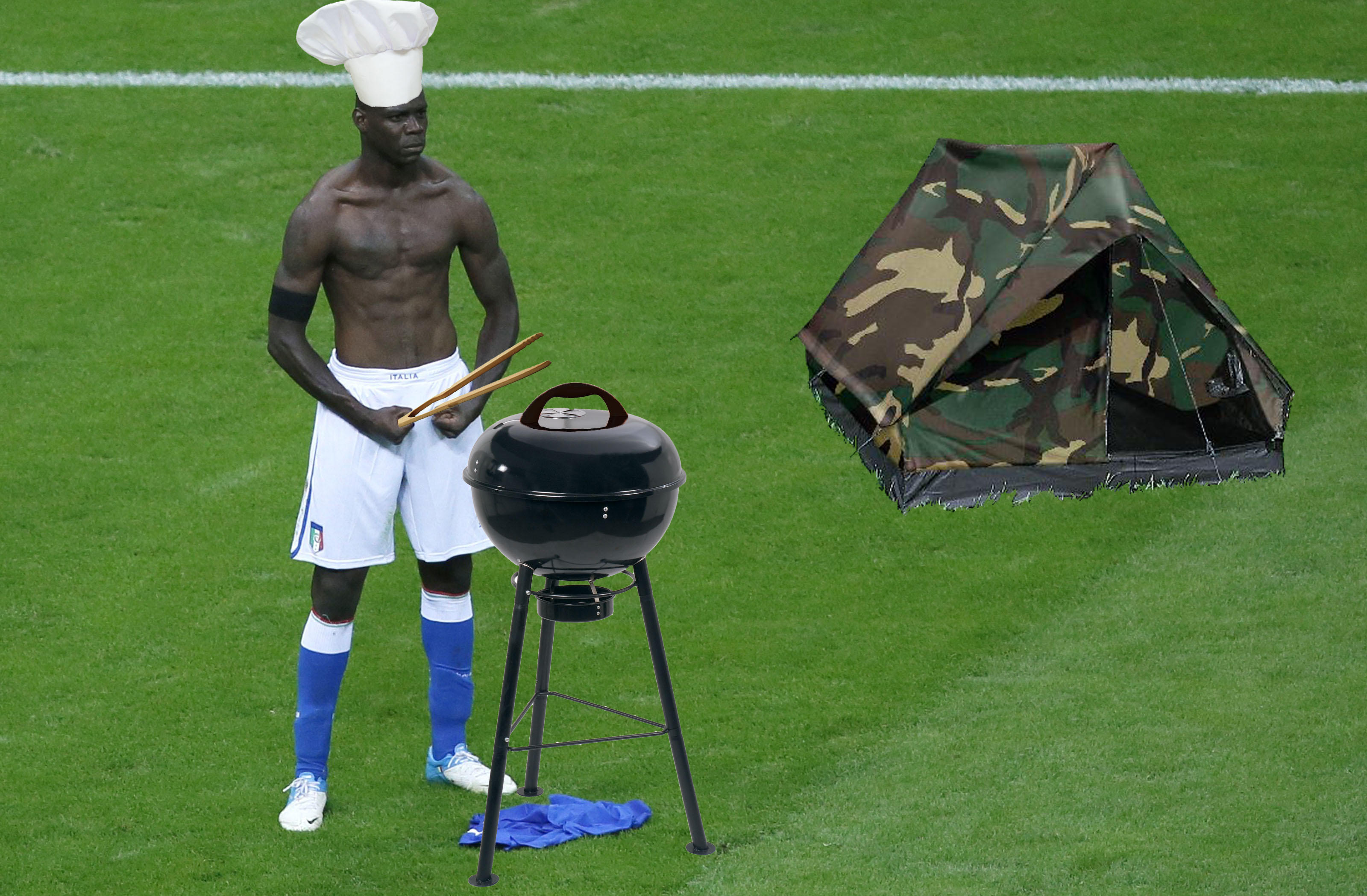 Barbecuetelli | Mario Balotelli's Goal Celebration | Know Your Meme