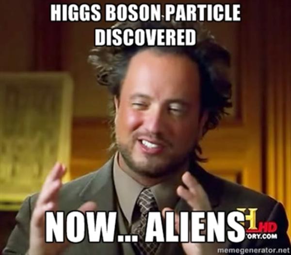 Higgs-boson ancient aliens | Large Hadron Collider | Know Your Meme