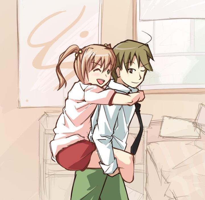 Piggyback ride, by RPCShell | Katawa Shoujo | Know Your Meme
