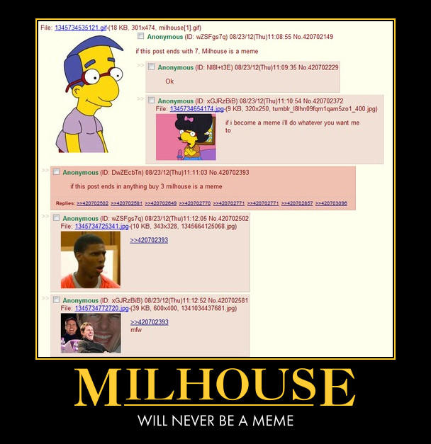 [Image - 382572] | "Milhouse Is Not A Meme" | Know Your Meme